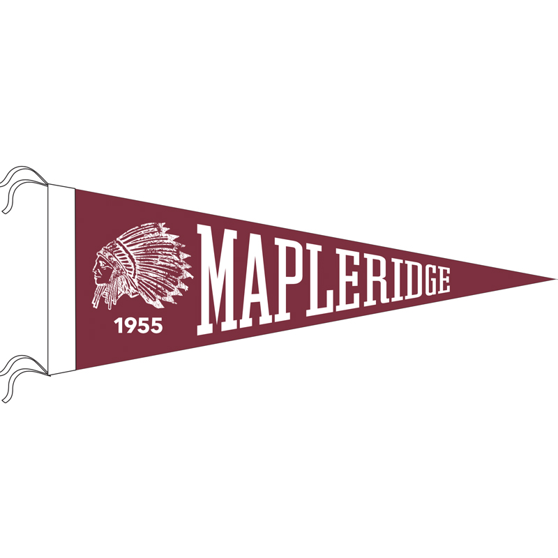MEDIUM FELT PENNANT, 23 1/2" X 9" - Logo Products for Camps